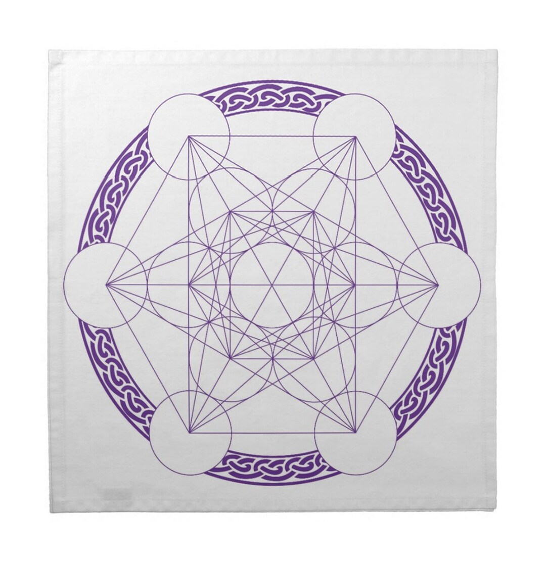Purple Metatron Cotton Tarot Cloth - Etsy