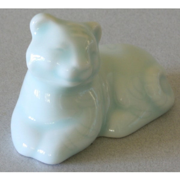 Porcelain Tiger Figurine - Etsy
