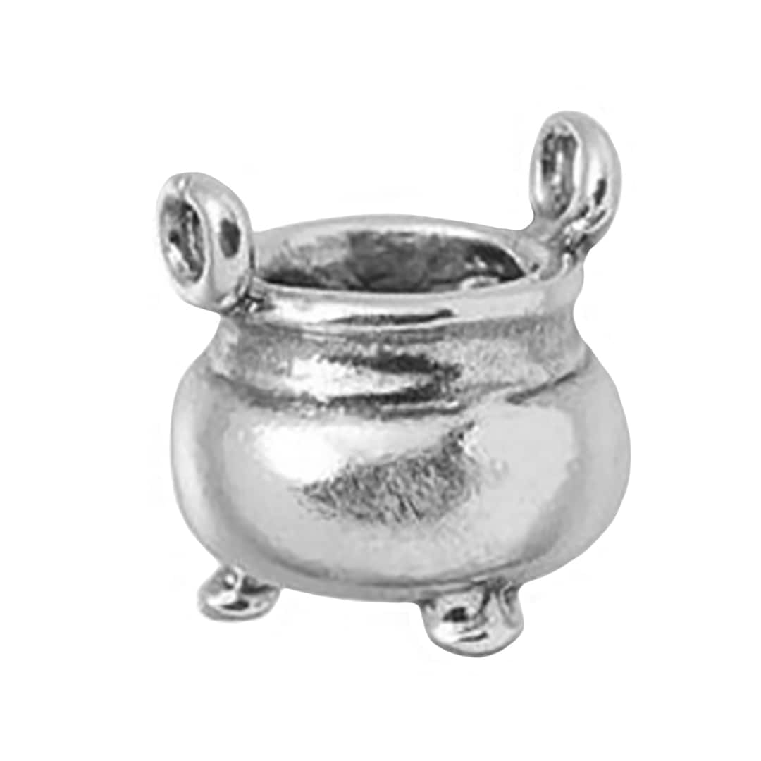 Wiccan Cauldron Charm Sterling Silver Antique Finish - Etsy