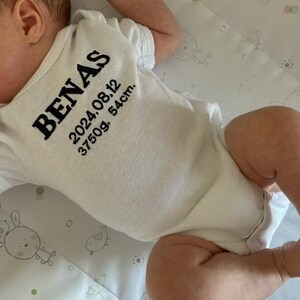 Custom Embroidered Pregnancy Announcement Baby Bodysuit, Personalized ...