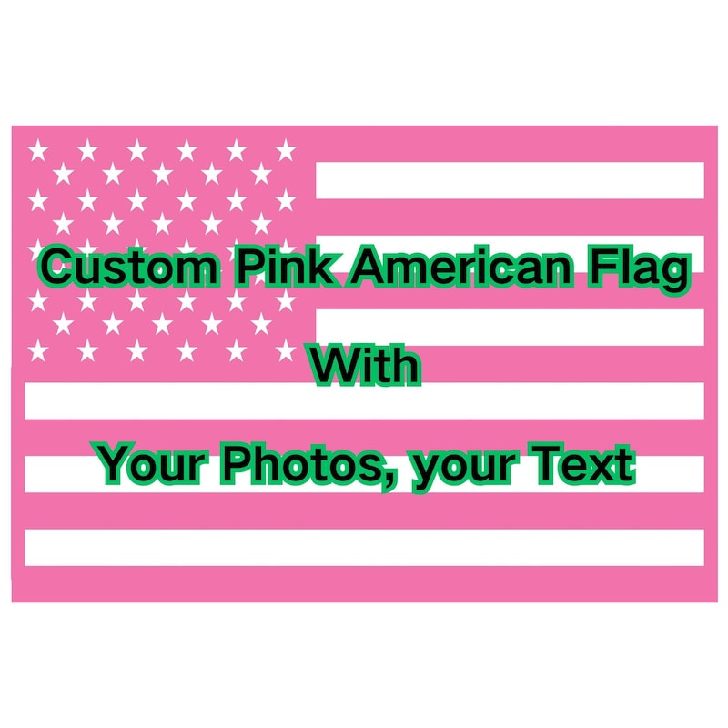 Pink Custom American Flag - Etsy