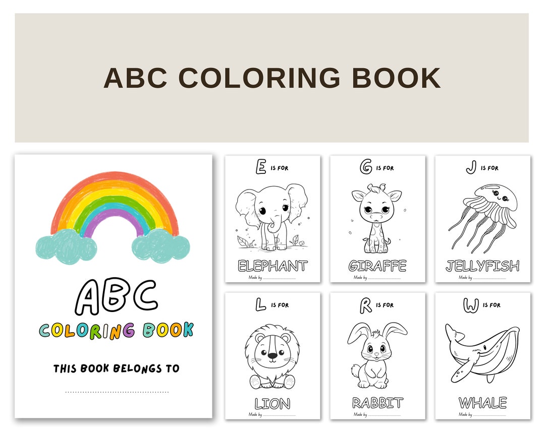 ABC Coloring Book Baby First Coloring Pages, Coloring Alphabet, Kids ...