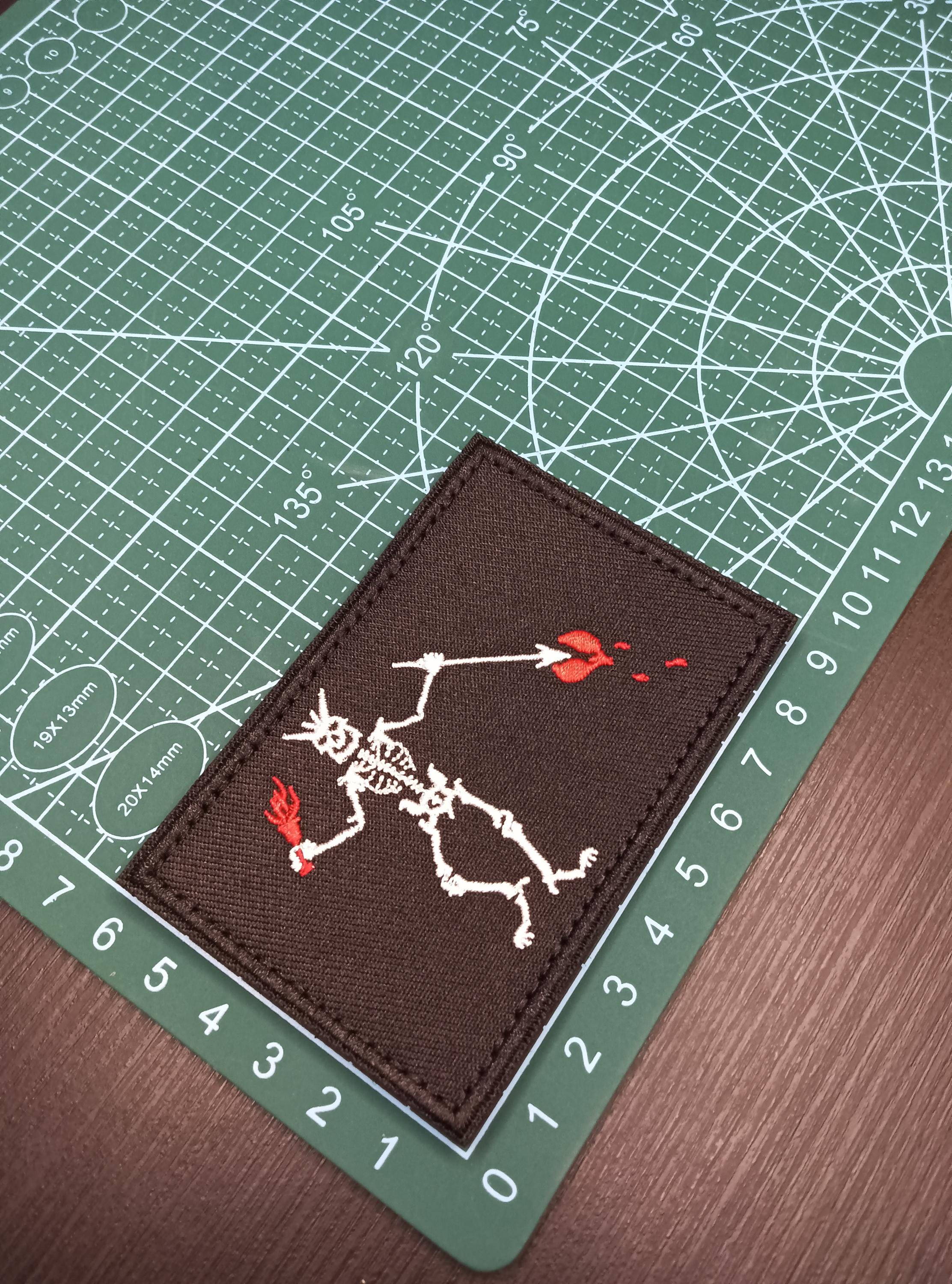 Blackbeard Pirate Tactical Patch – Skeleton With Spear and Heart ...