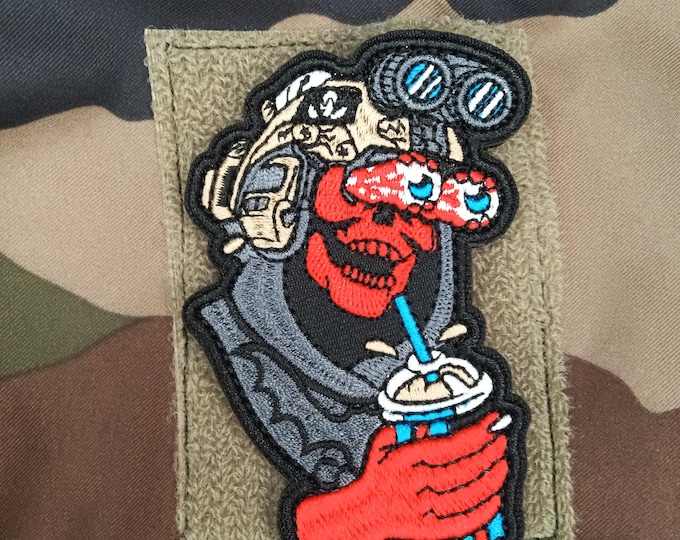 Tactical Humor Patch – Soldier With Night Vision and Drink – Forward ...