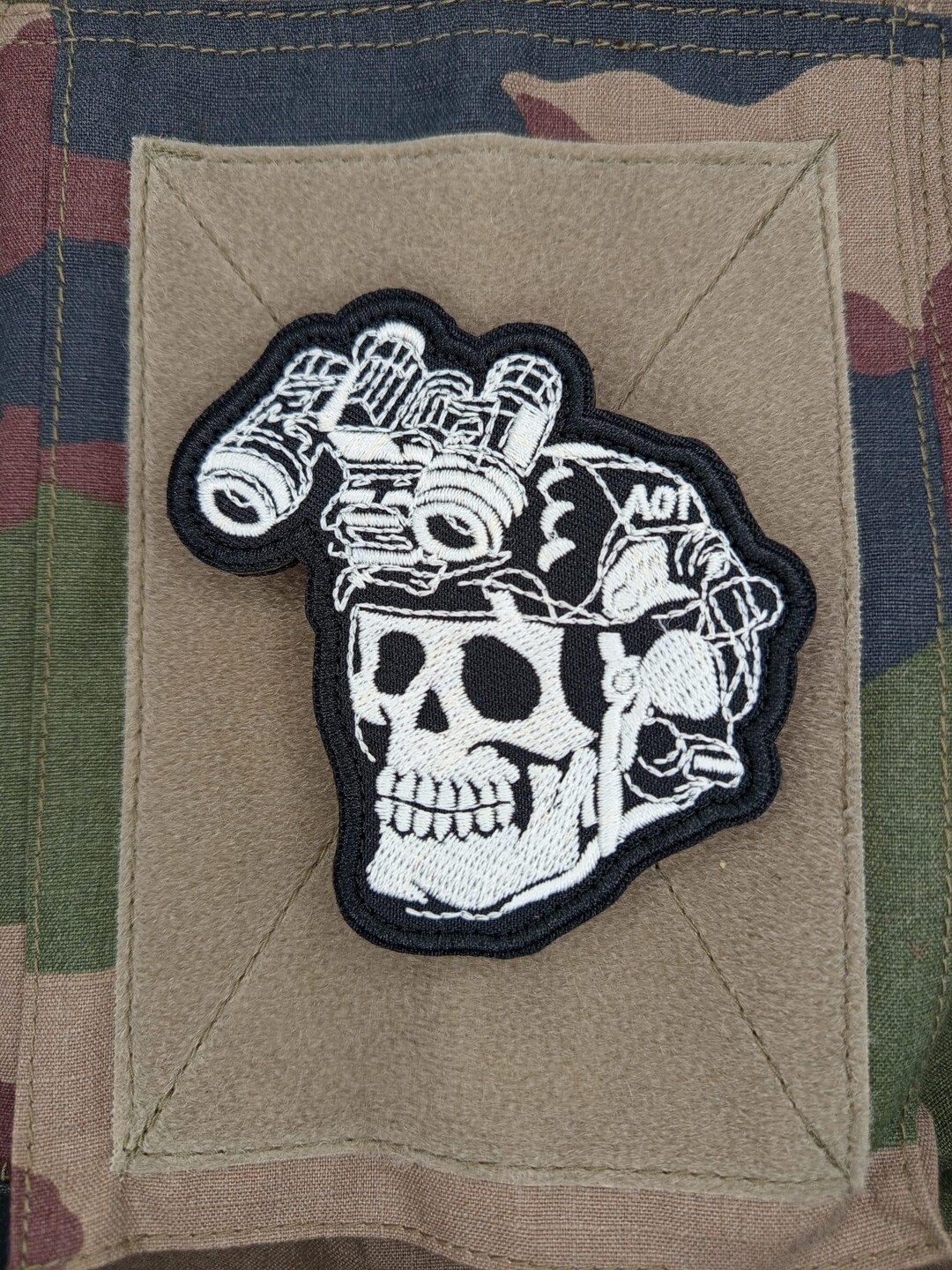 Tactical Skull Patch With Glow in the Dark Night Vision Binoculars ...