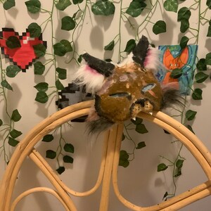 Handmade Floppa Cat Paper Mask Velted and Custom Painted - Etsy