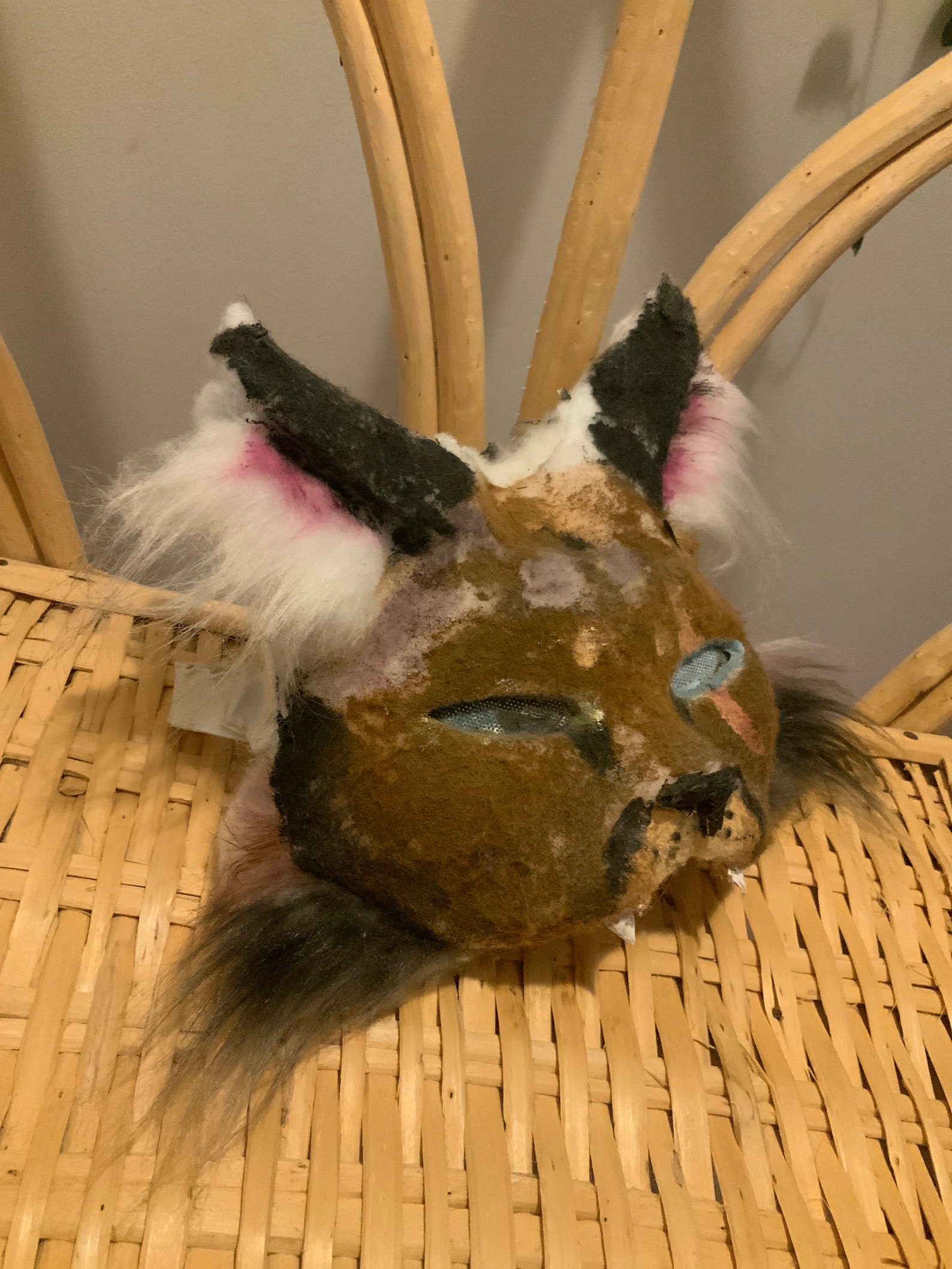 Handmade Floppa Cat Paper Mask Velted and Custom Painted - Etsy