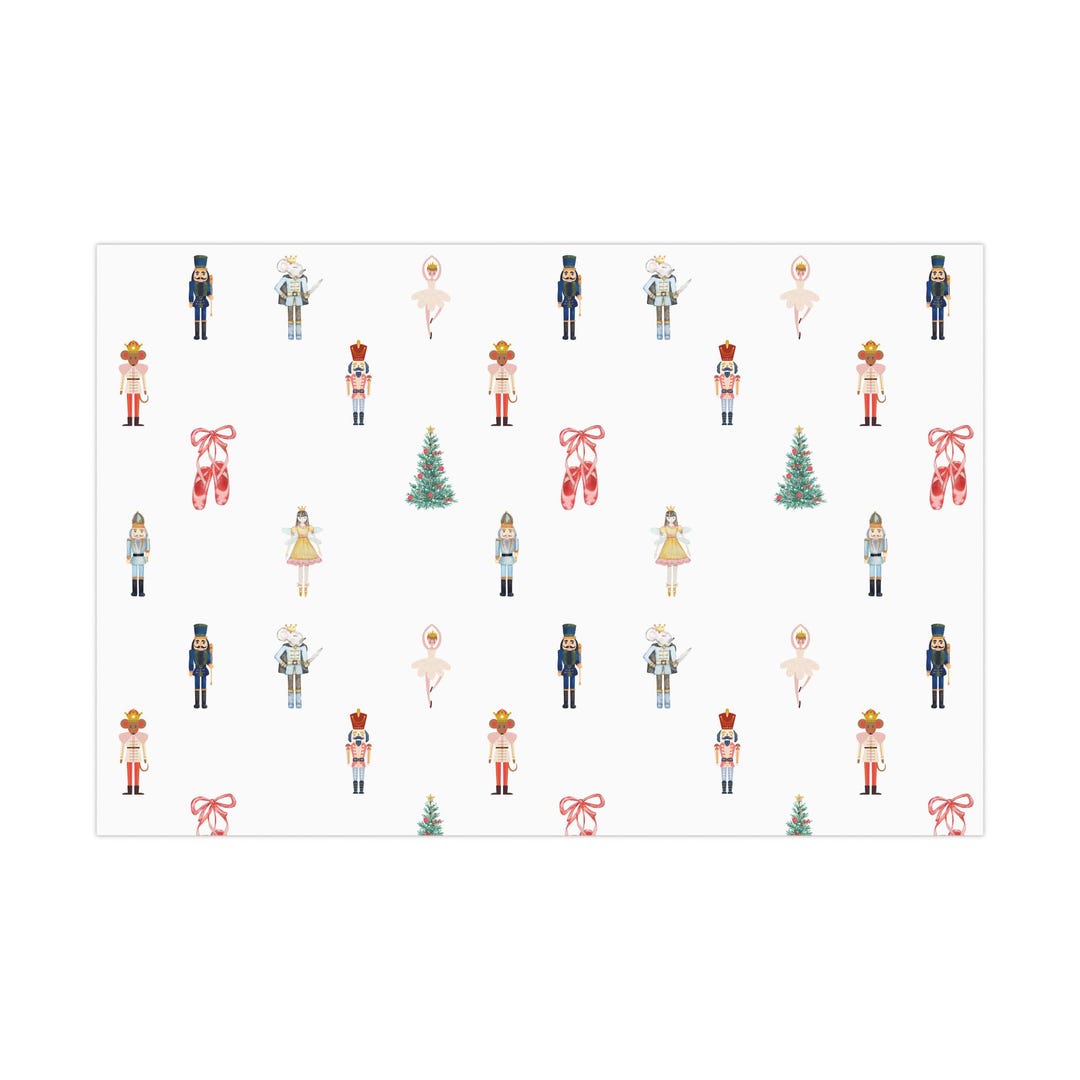 Nutcracker Wrapping Paper, Christmas Wrapping Paper, Holiday Gift Wrap ...