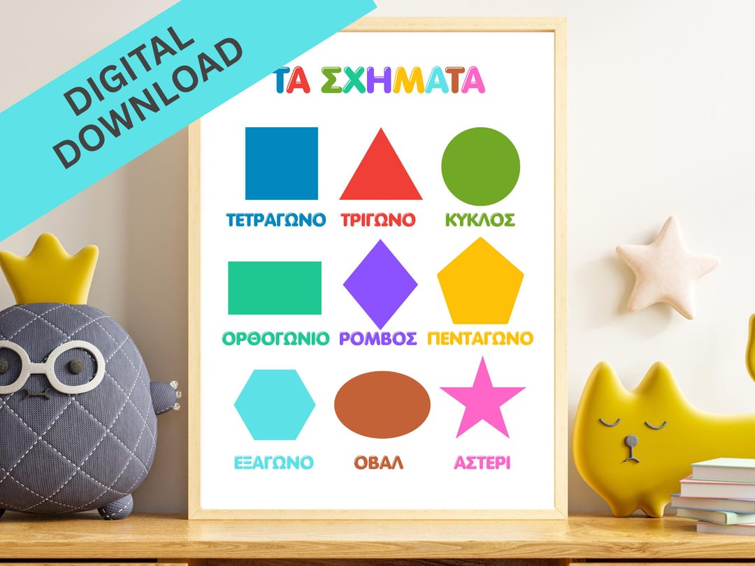 Greek Shapes Educational Poster: Kids Classroom Decor (digital Download ...