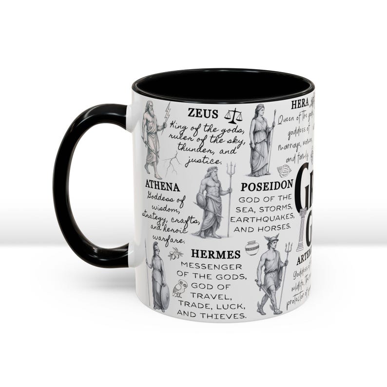Greek Gods Diagram Mug , Mythology Coffee Mug, Greece Mug, Zeus Hera ...