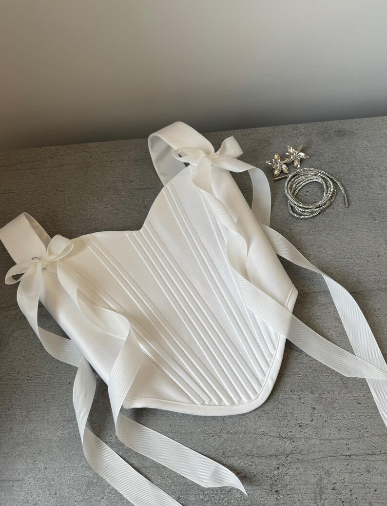 Elegant MILK Corset Wedding Corset for Woman With Satin Romantic, Gift ...
