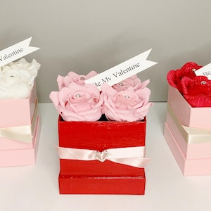 Valentine Roses-flower Boxes-paper Flowers-crepe Paper Flowers-rose ...