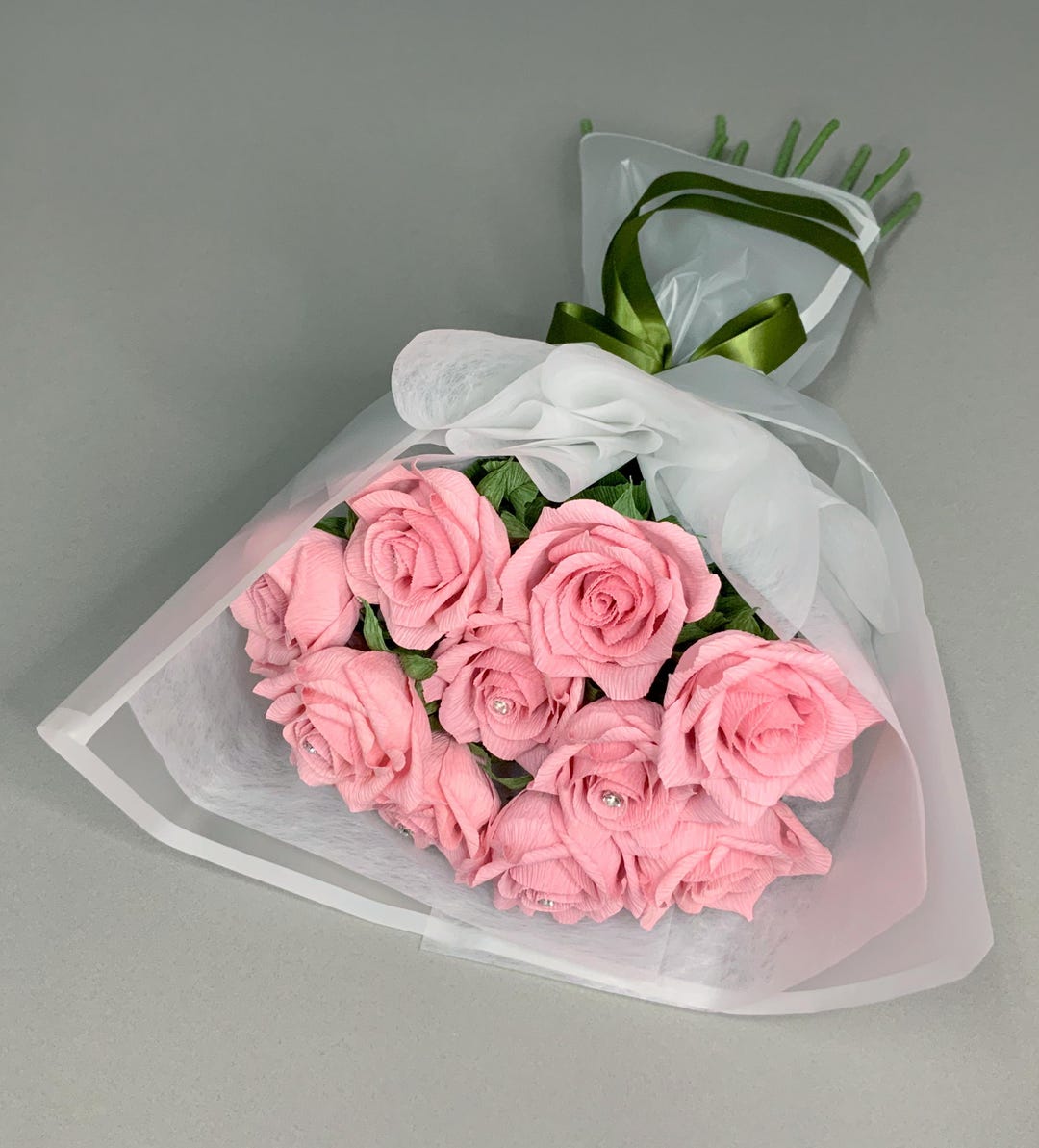 Long Stem Roses-rose Stems-dozen Roses-dozen Valentine Roses-paper ...