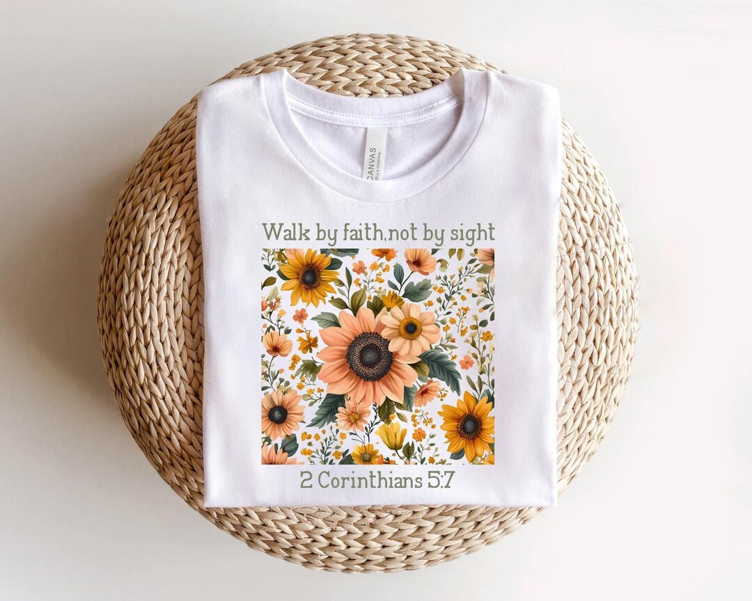 Walk by Faith Shirt, Faith Shirt, Bible Verse Outfit, Christian Women ...