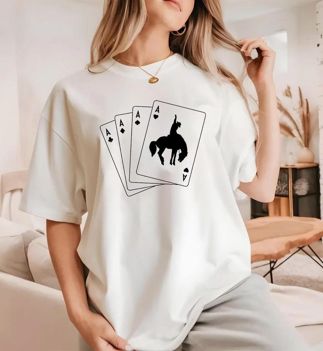 Ace Card Cowboy Shirt, Playing Card Shirt, Poker Card Games Shirt ...