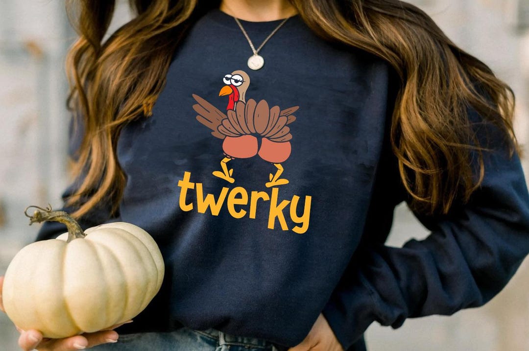 Twerky Fall Thanksgiving Sweatshirt, Cute Turkey Shirt, Thanksgiving ...
