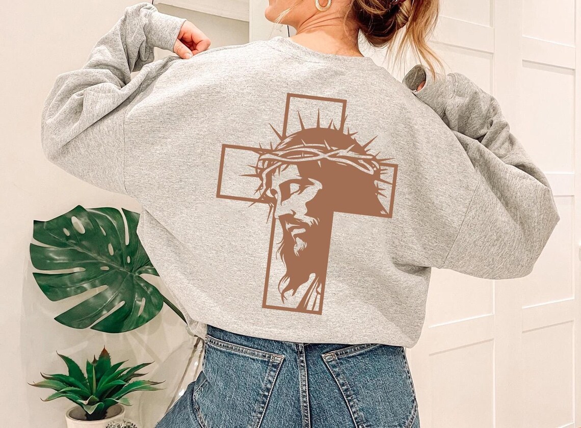 Crucifixion of Jesus Christ on Cross Shirt,jesus Christ Crown of Thorns ...