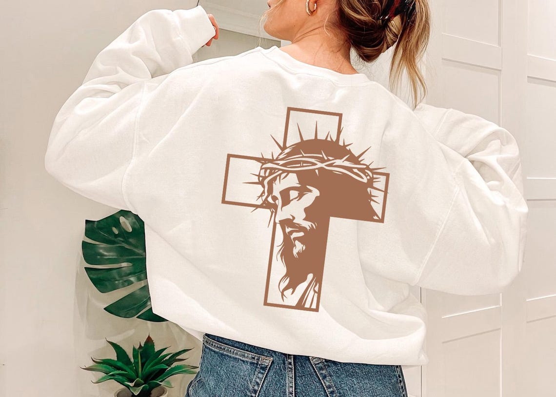 Crucifixion of Jesus Christ on Cross Shirt,jesus Christ Crown of Thorns ...
