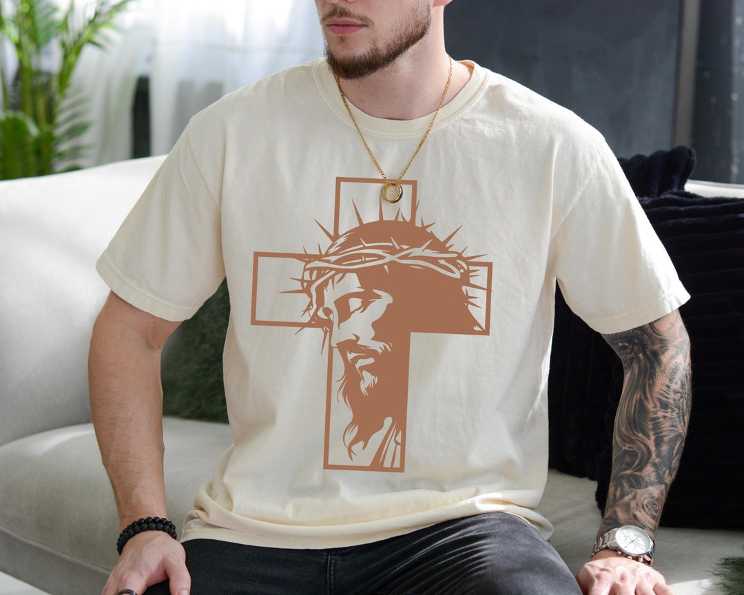 Crucifixion of Jesus Christ on Cross Shirt,jesus Christ Crown of Thorns ...