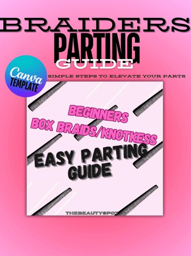 Beginner Box Braids Parting Guide E-book Template – Easy-to-follow Hair ...