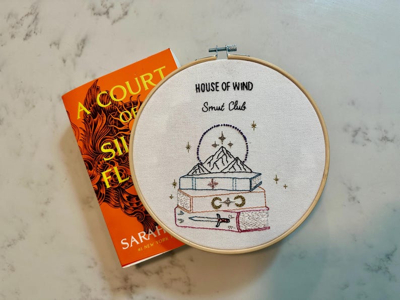 ACOTAR Inspired Book Stack Embroidery Kit - Etsy