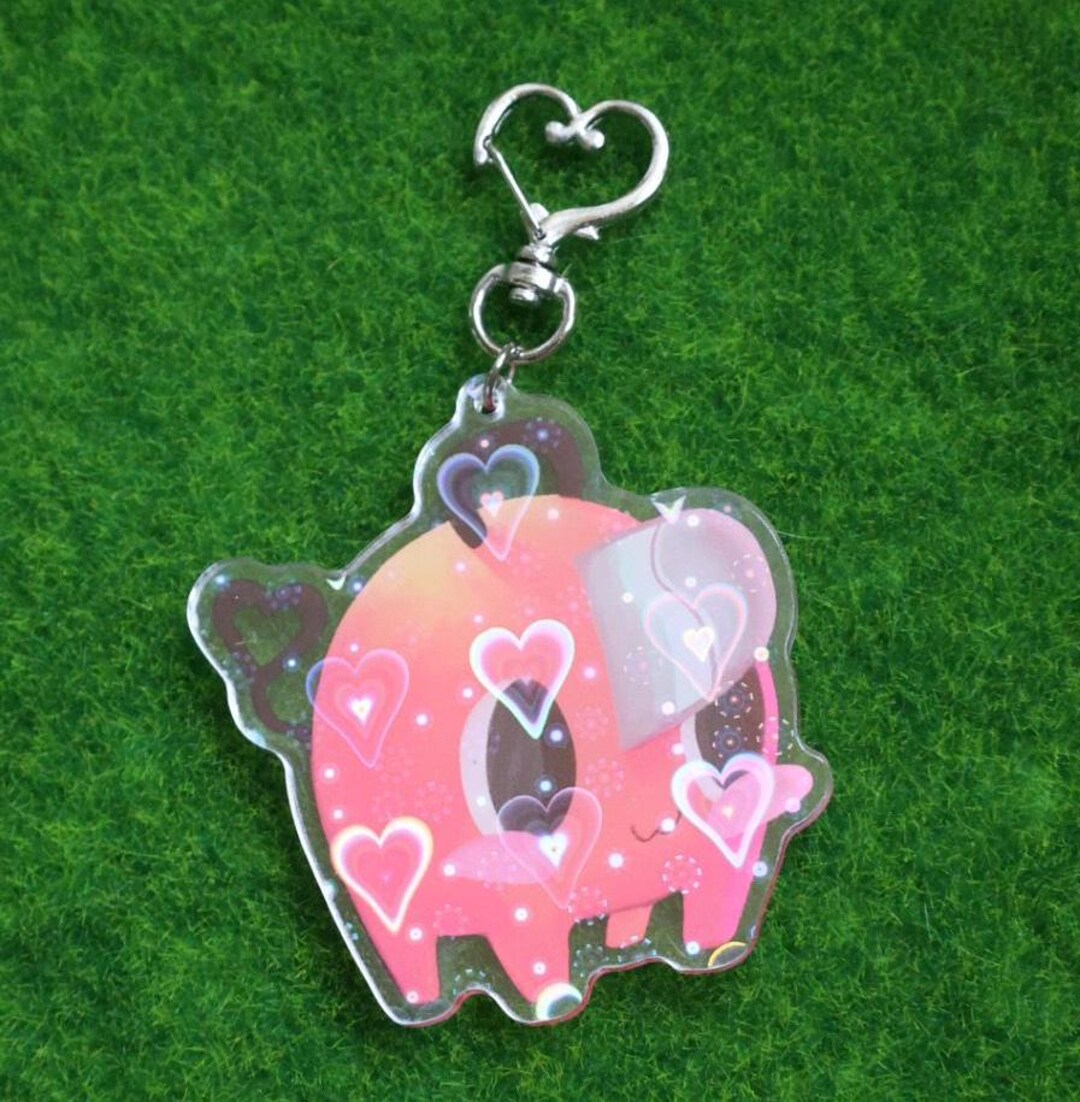 POCHITA CSM 3 Heart Holographic Acrylic Charm - Etsy
