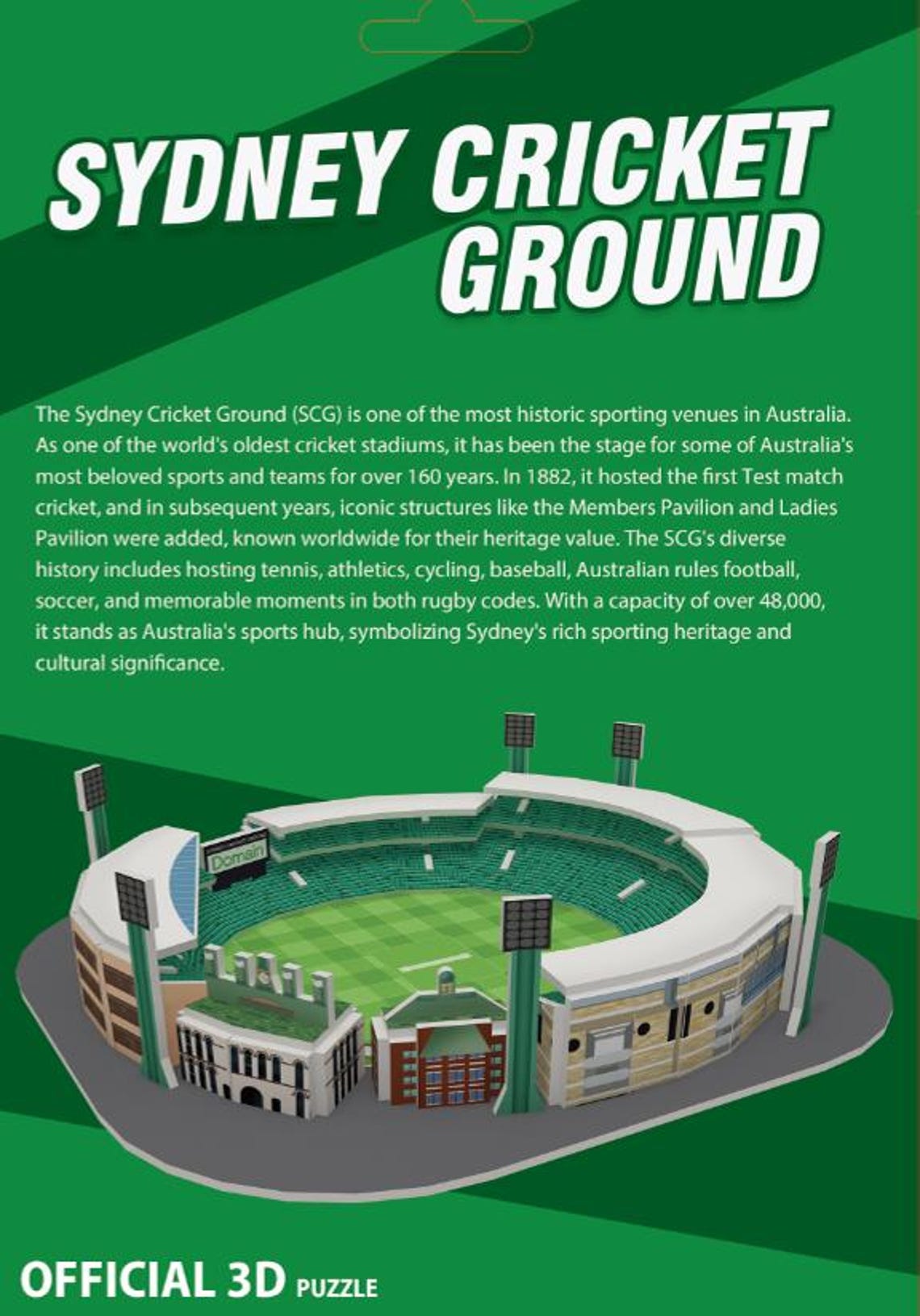Sydney Cricket Ground (SCG) - 3D Stadium Puzzle - Etsy