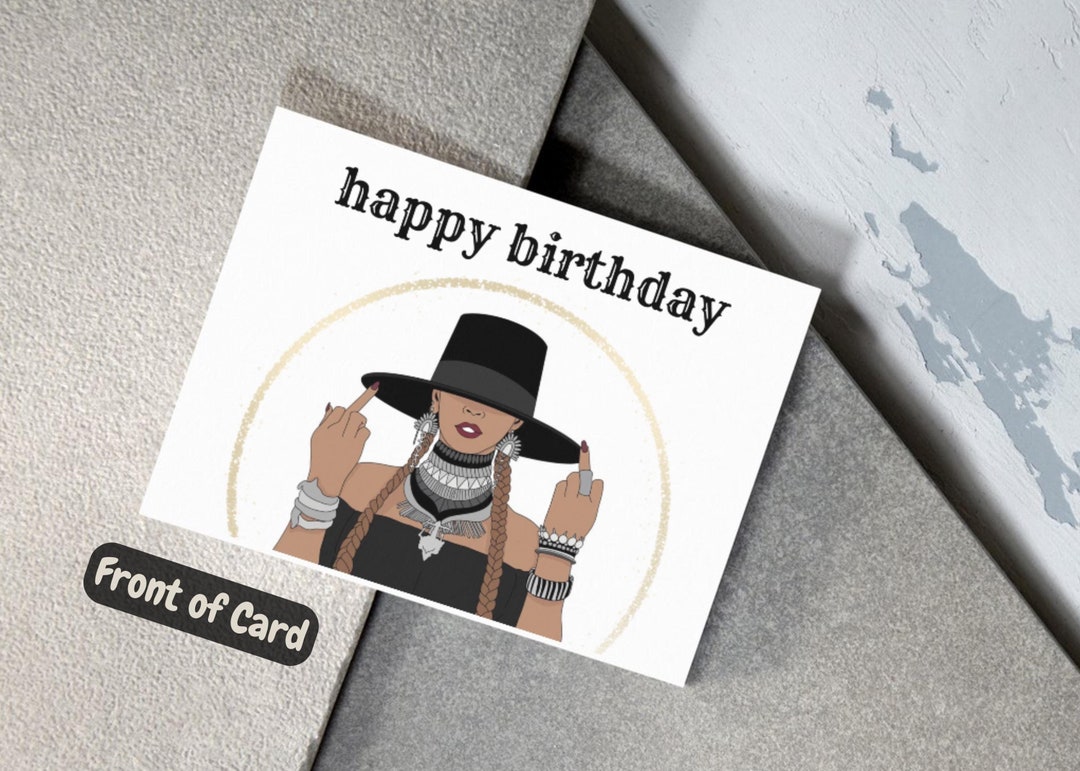 Beyonce Greeting Card, Beyonce Birthday Card - Etsy