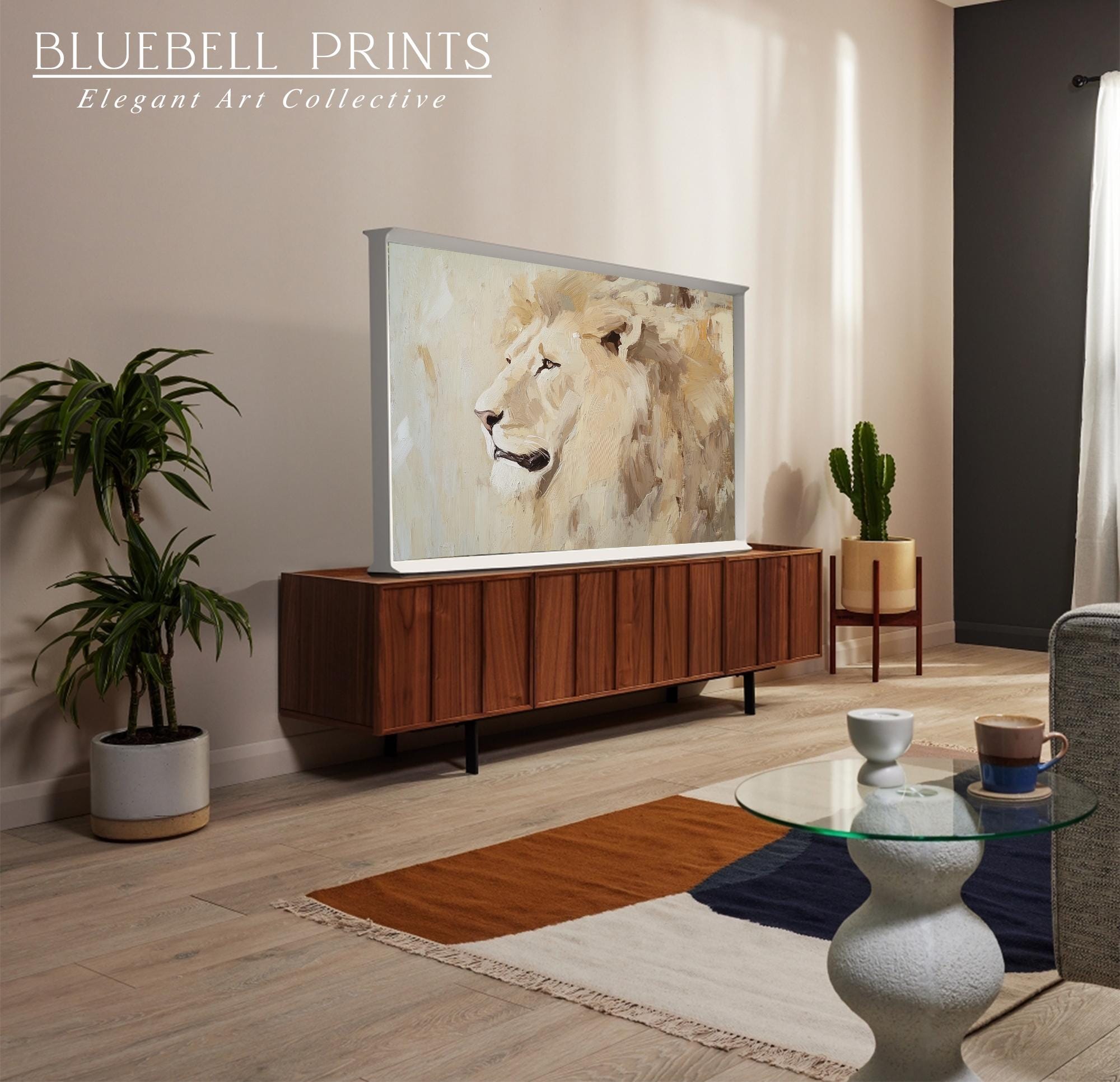 Lion of Judah Biblical FRAME TV Art | Religious Christian Painting ...