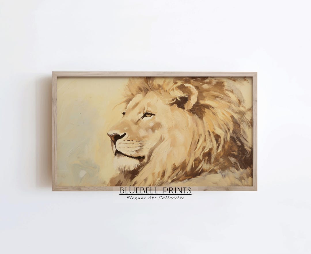 FRAME TV Art Lion of Judah | Biblical Christian Faith Jesus Painting ...