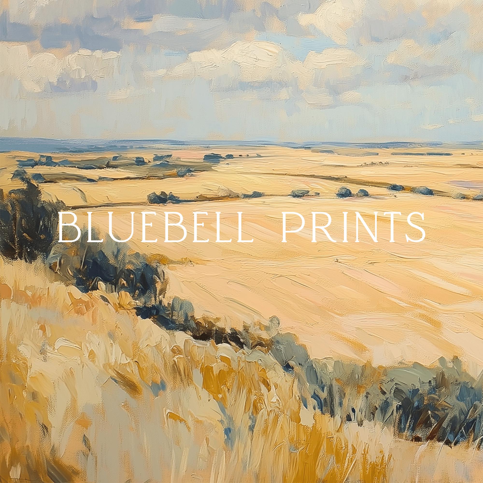 Rustic Farmland Fields Oil Painting | Country Farmhouse Wall Art ...