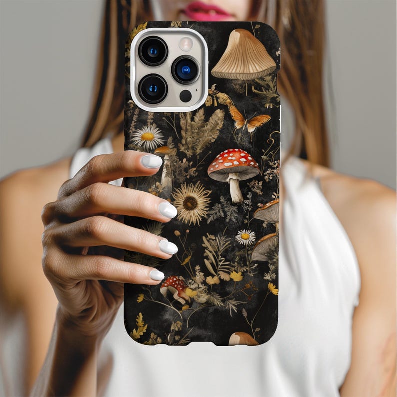 Mushroom Phone Case | Cottagecore Cover | Mushroom Phone Charm | Nature ...