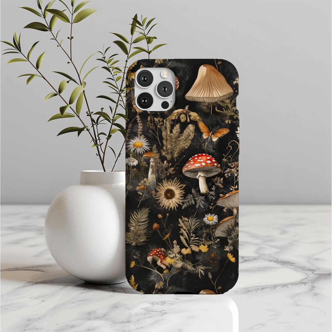 Mushroom Phone Case | Cottagecore Cover | Mushroom Phone Charm | Nature ...