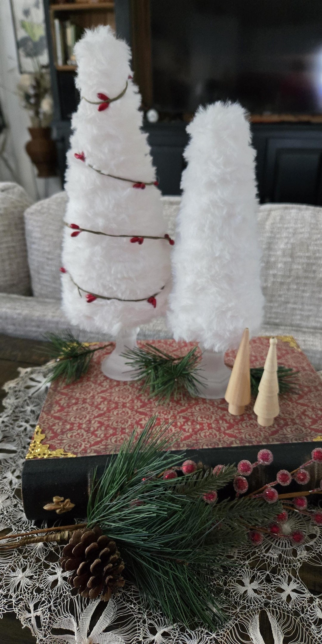 White Fur Trees - Etsy