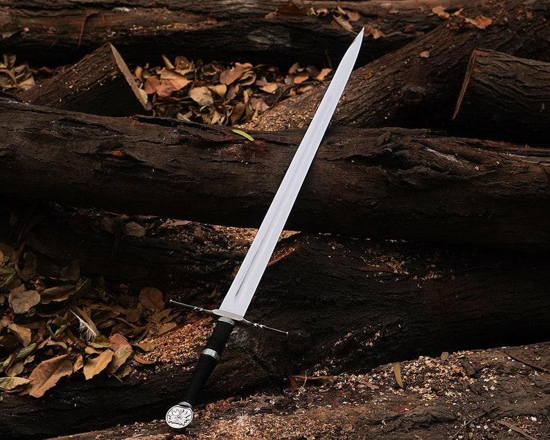 White Wolf Monster Slayer Sword With Scabbard Fantasy Sword Collectible ...