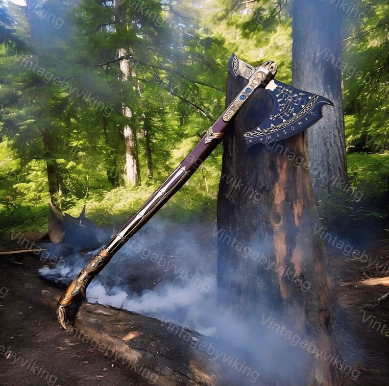 Handmade God of War Leviathan Axe Kratos Cosplay Scandinavian Hand ...