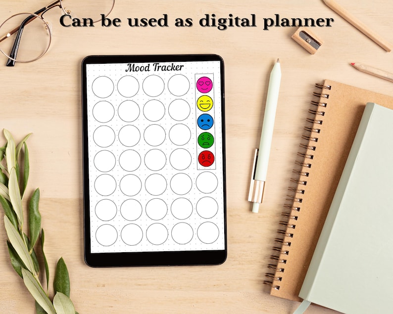 Emoji Mood Tracker PRINTABLE Journal Page Planner Page Feelings Tracker ...