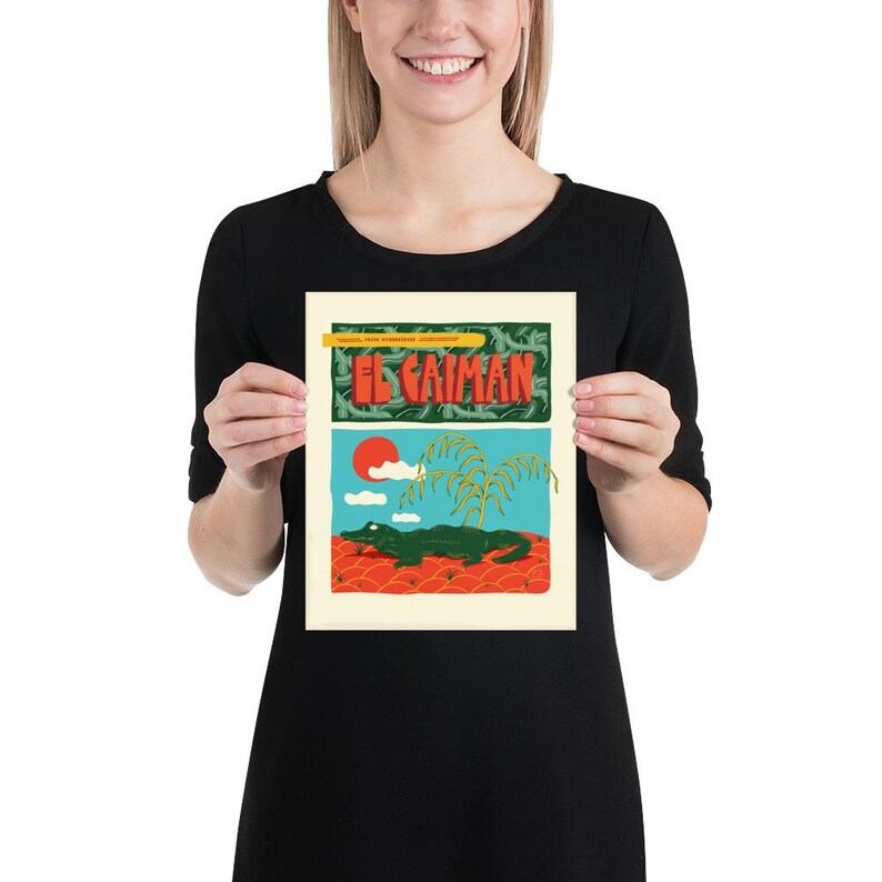 El Caimán | Abstract Tropical Art Print Boho Wall Decor Modern Art ...