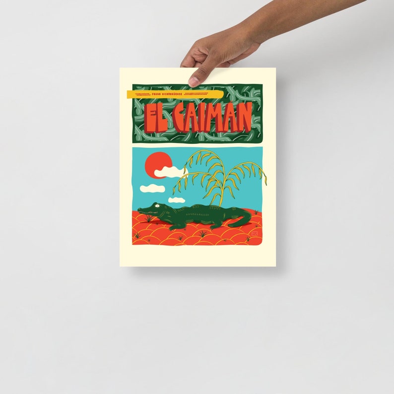 El Caimán | Abstract Tropical Art Print Boho Wall Decor Modern Art ...