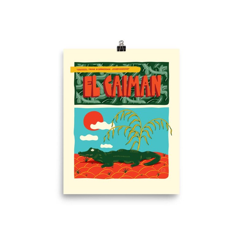 El Caimán | Abstract Tropical Art Print Boho Wall Decor Modern Art ...