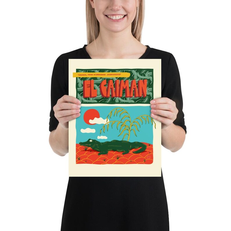 El Caimán | Abstract Tropical Art Print Boho Wall Decor Modern Art ...