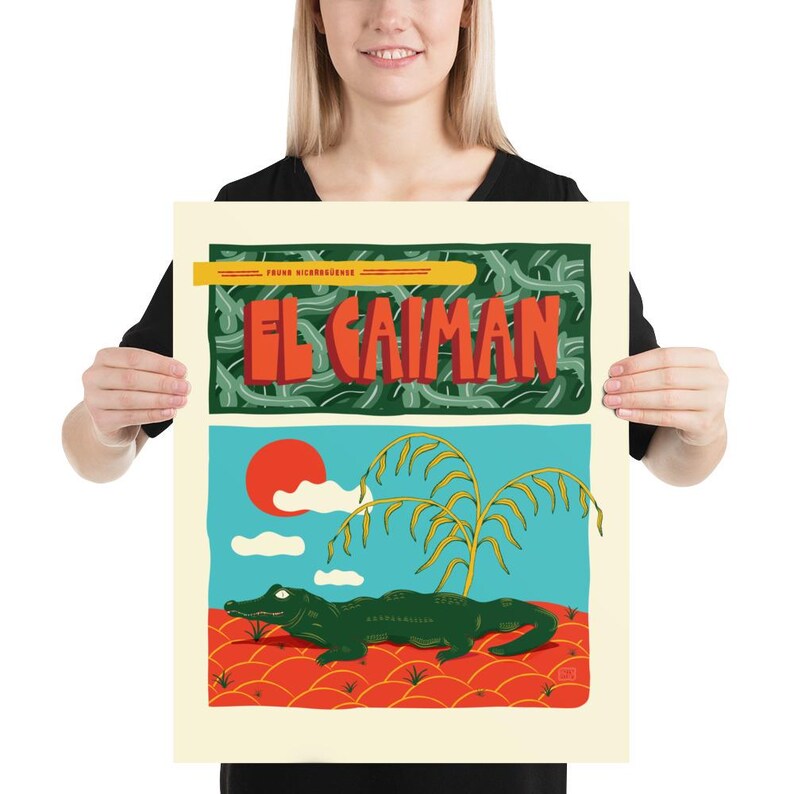 El Caimán | Abstract Tropical Art Print Boho Wall Decor Modern Art ...