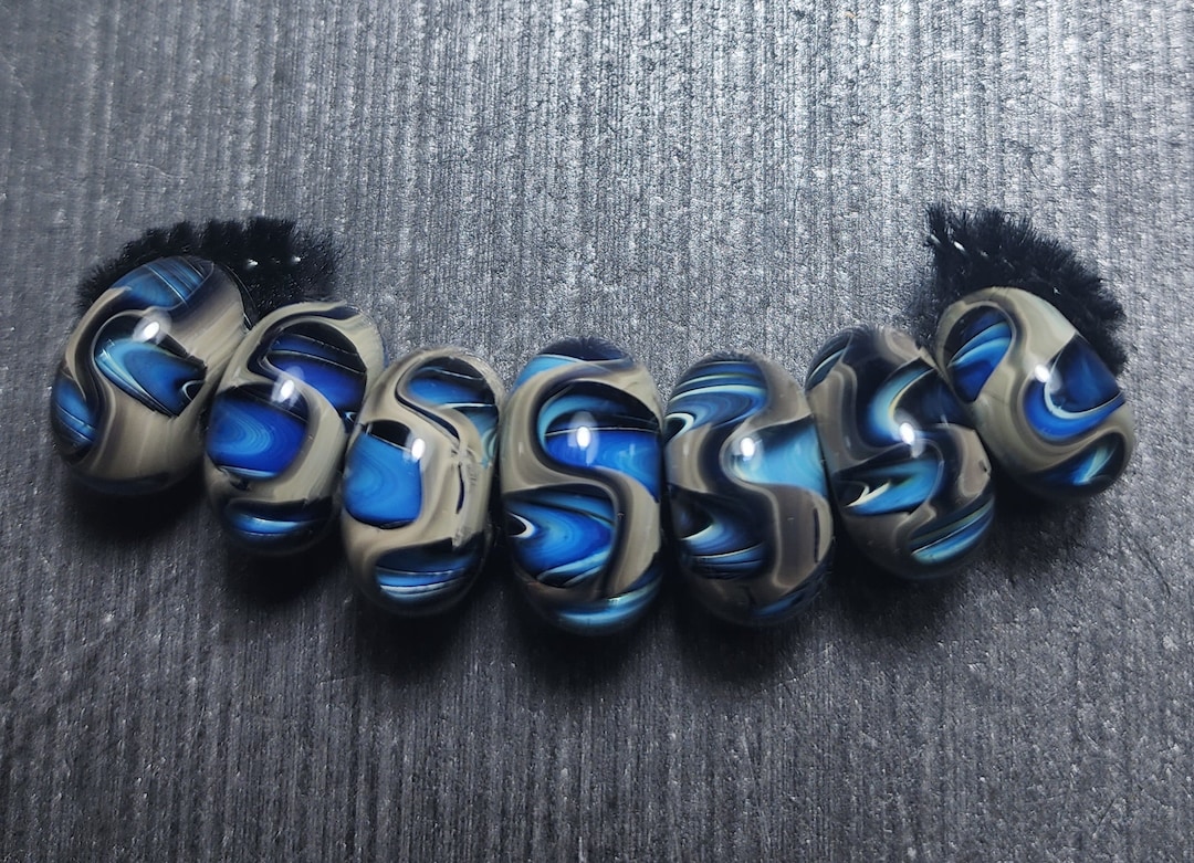 Alaskan Thunder Turtle Shell Boro Beads Handmade Lampwork Glass Bead ...