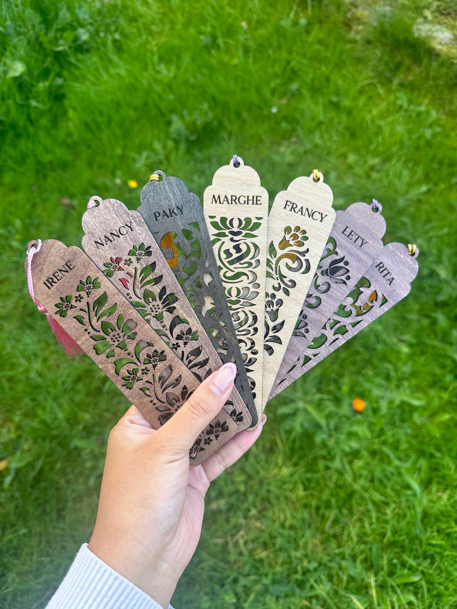 Custom Wood Bookmarks With Tassel, Personalized Wooden Bookmark, Unique ...