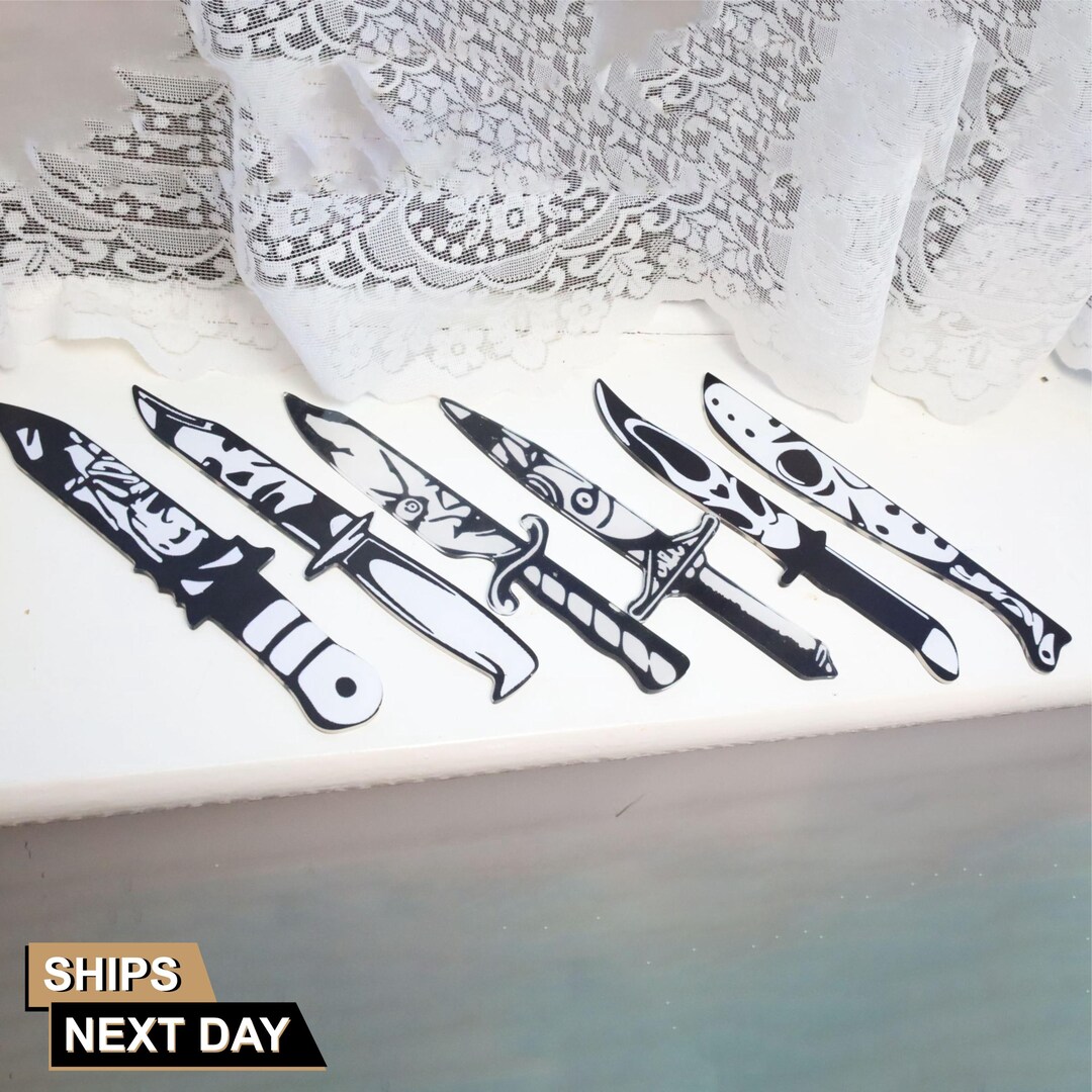 3D Printed Horror Halloween Knives, Spooky Season Gothic Knives Set ...
