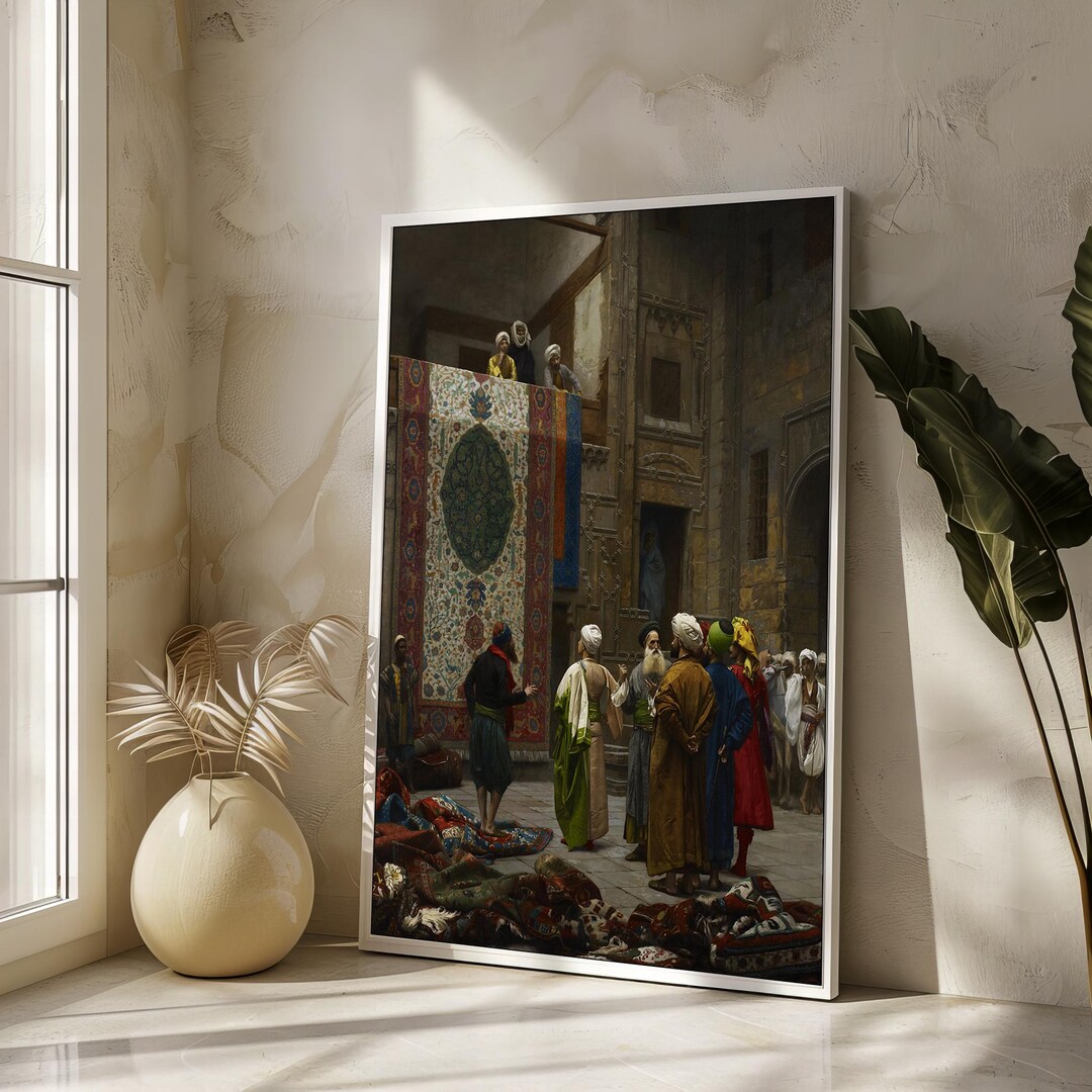 Carpet Merchant by Jean-léon Gérôme - Detailed Orientalist Canvas Art ...