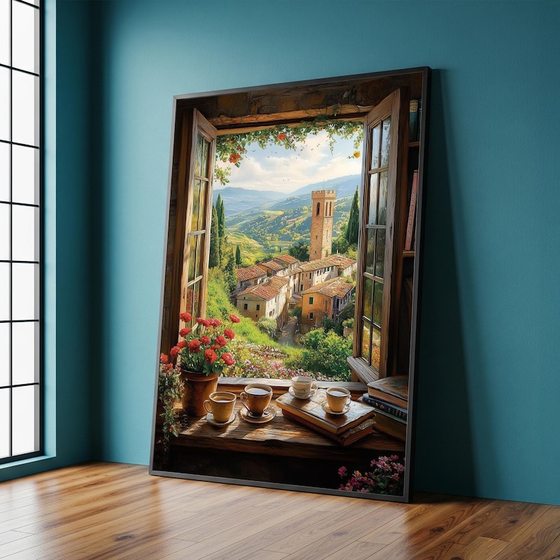 Vertical Tuscan Framed - Etsy UK