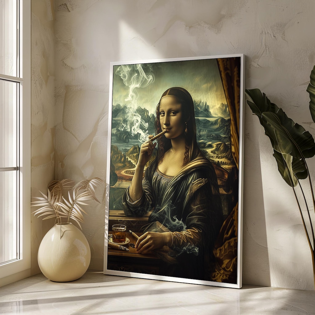 Modern Mona Lisa: Hyper-realistic Portrait With a Cigar - A ...