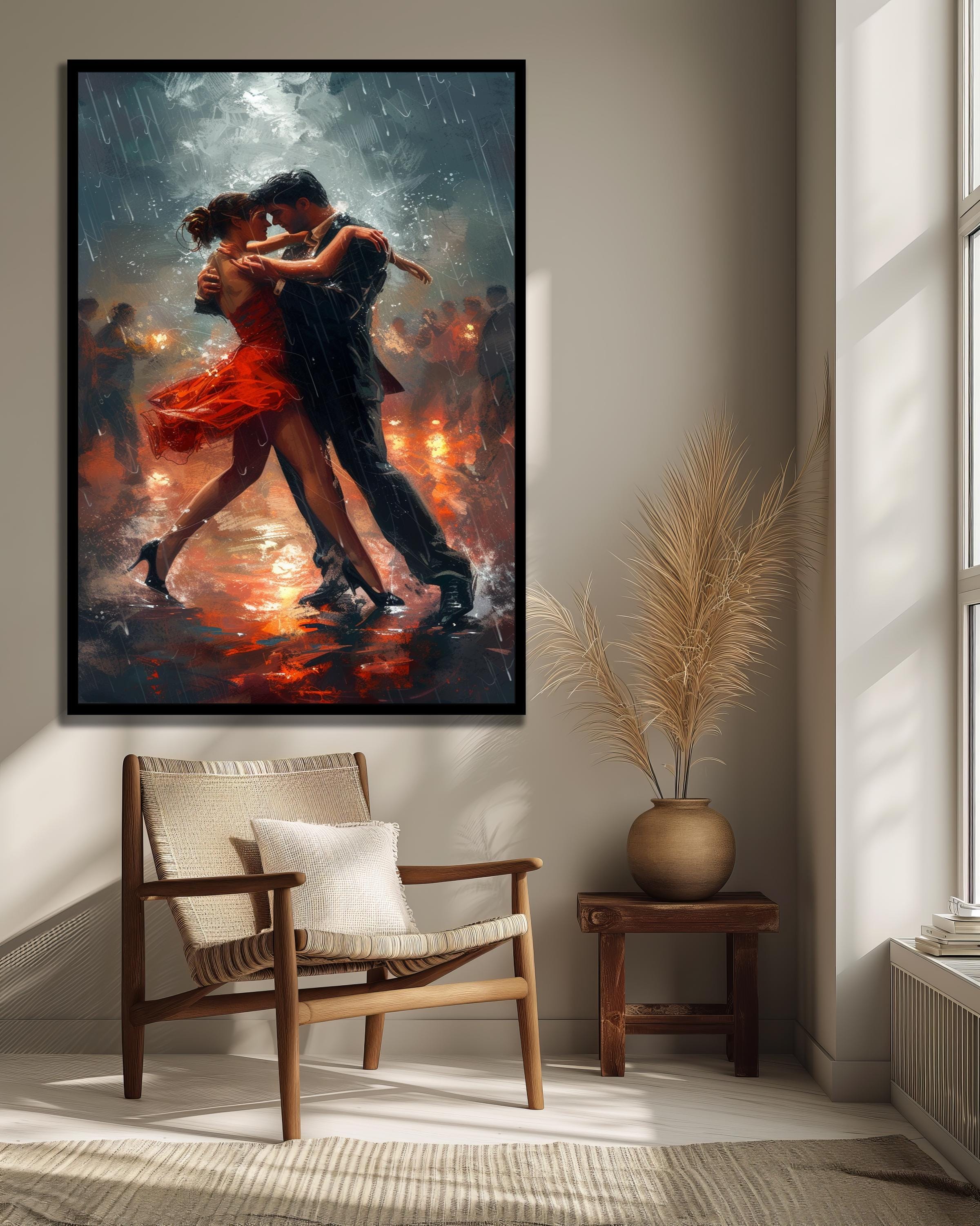 Romantic Tango Dance Canvas Painting Gift - Passionate Couple Dancing ...