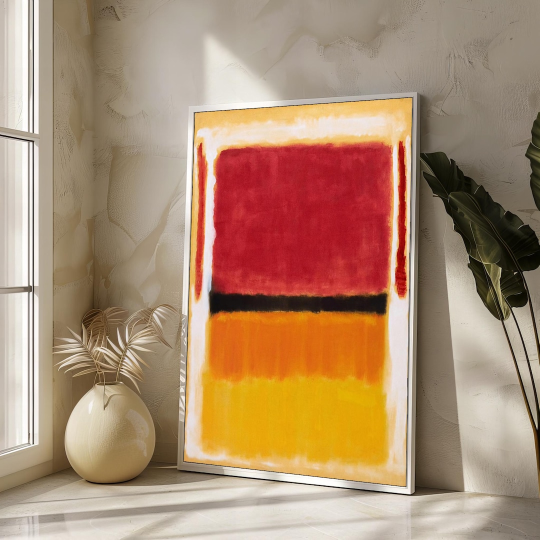 Mark Rothko Red, Orange, and Yellow Canvas Painting - Abstract ...